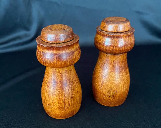 MCM Wood Salt Shaker and Pepper Mill Set - Etsy
