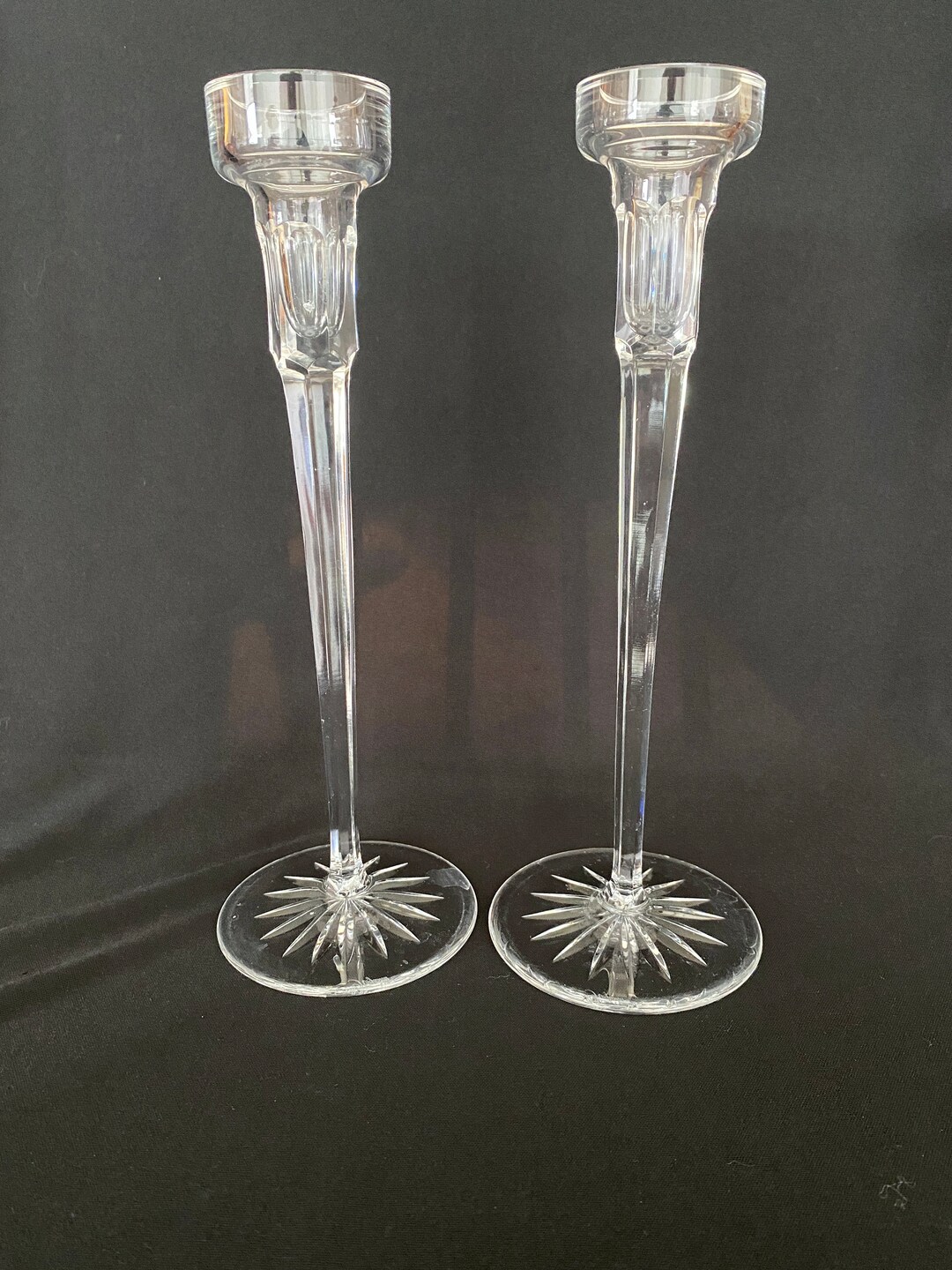 Rogaska "richmond" 10" Candlesticks. "no Knob" - Etsy