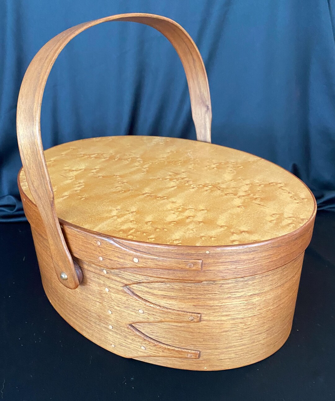 Allen D. Androkites No. 6 Birds-eye Maple and Walnut Shaker Box With ...