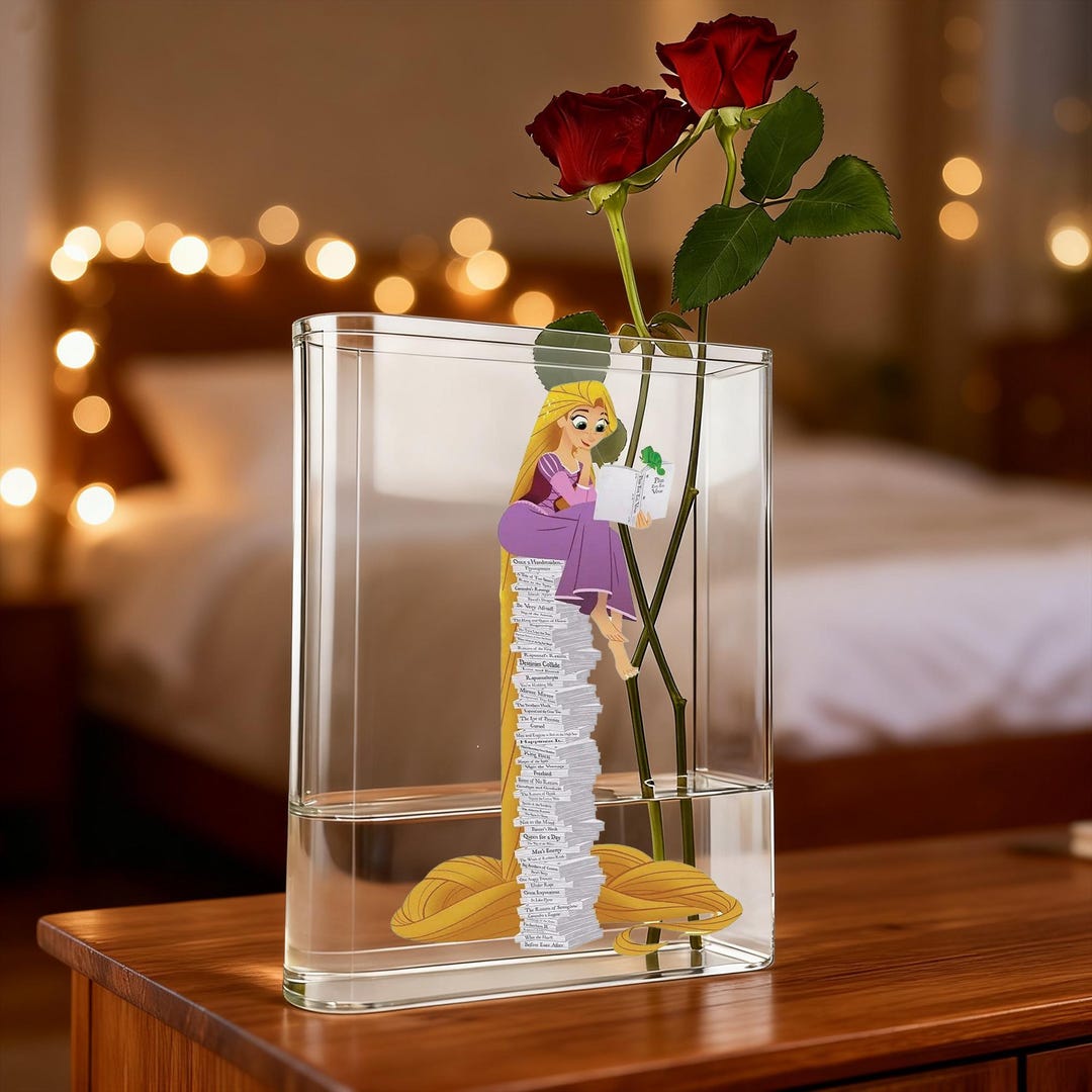 Tangled Book Vase, Rapunzel Inspired Book Vase, Fantasy Princess ...