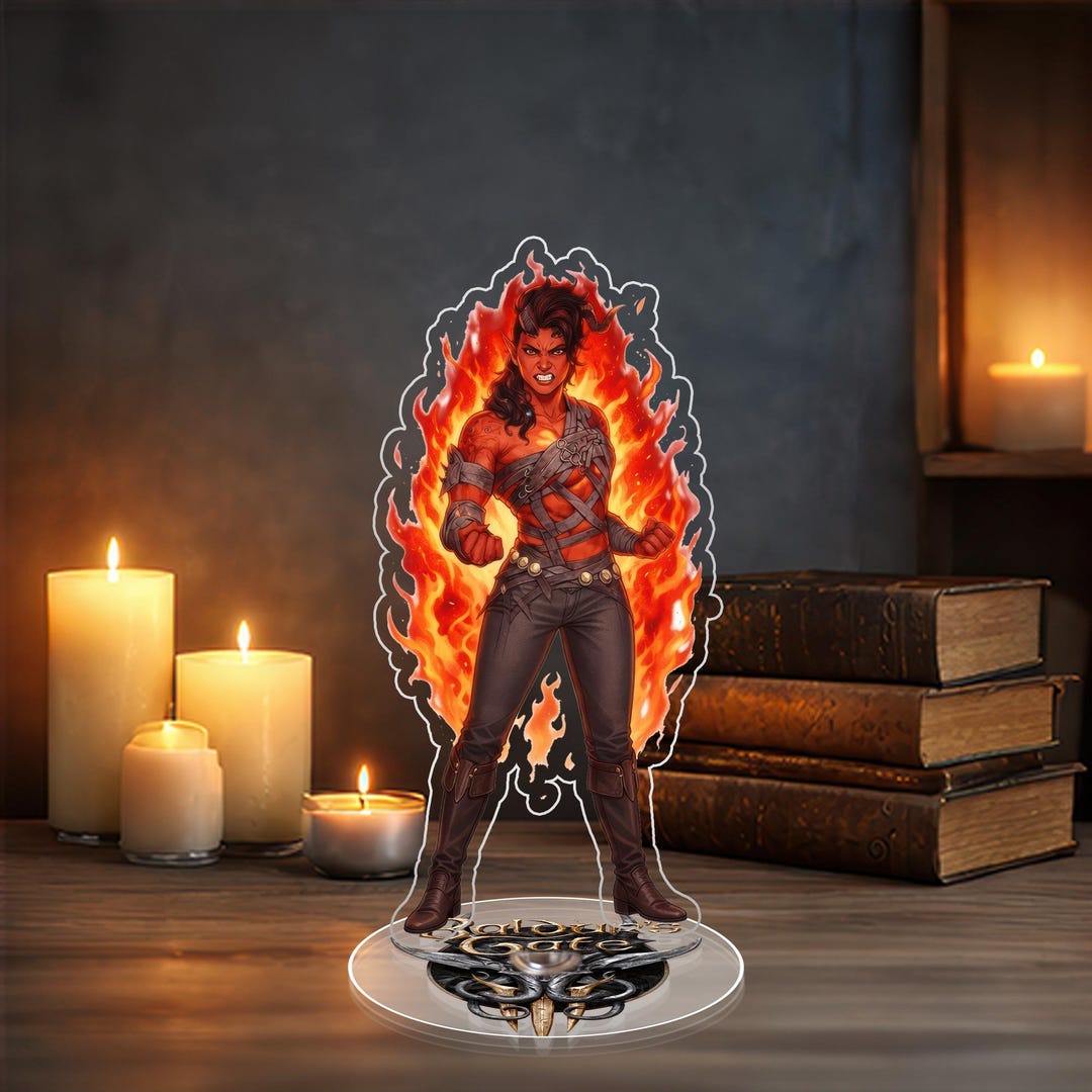 Karlach Baldurs Gate 3 Acrylic Spinning Standee 360 Rotating, Display ...