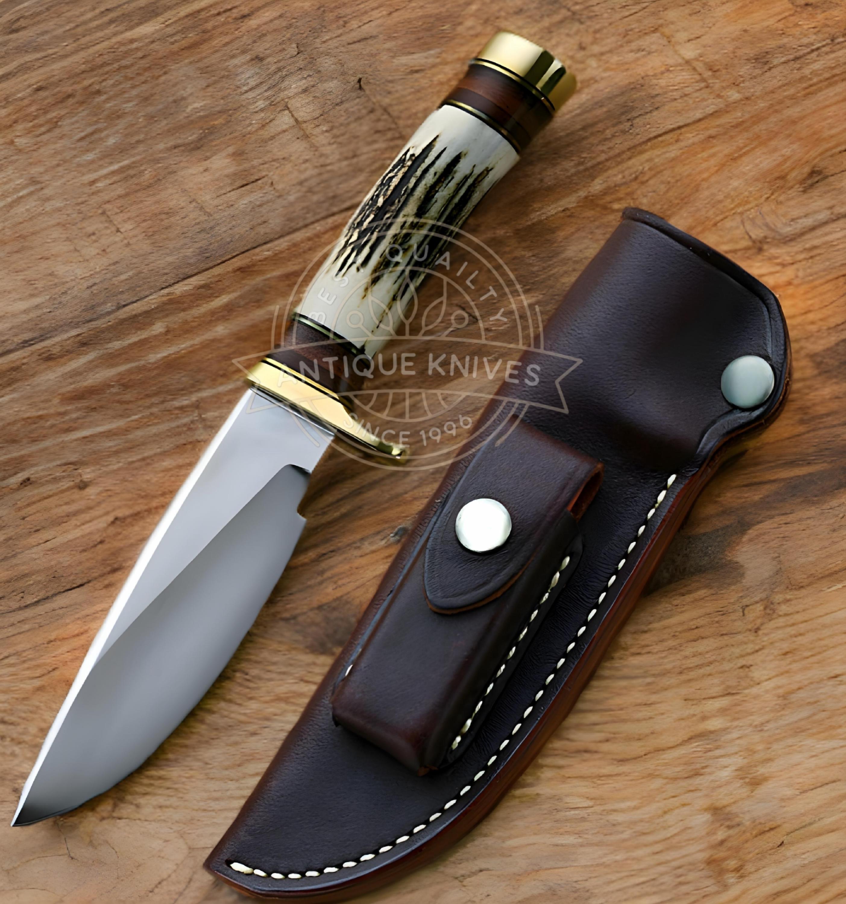 Handmade Randall "trapper Stag" Bowie Knife Replica W/sheath ...