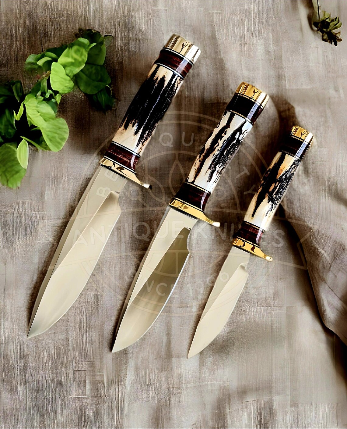 Lot of 3 Handmade Randall Trapper Pathfinder Knife Replica W/sheath ...