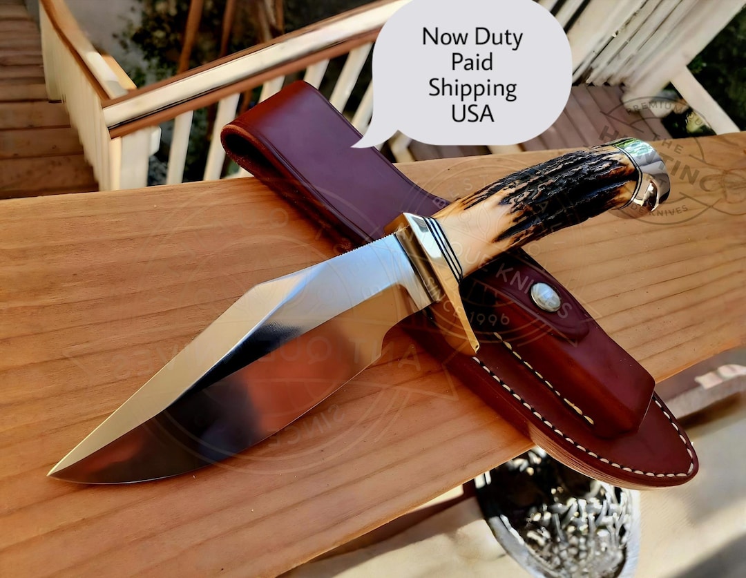 Handmade Randall "bushmaster" Hunting Knife Replica W/sheath | Hunting ...
