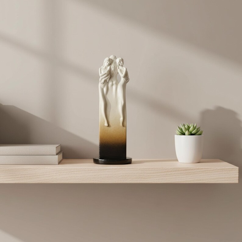 Abstract Three Goddesses Resin Sculpture, Modern Art Figurine - Etsy