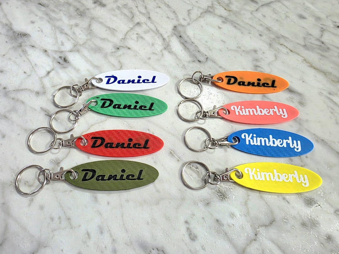 Custom 3D Printed Name Keychain - Etsy