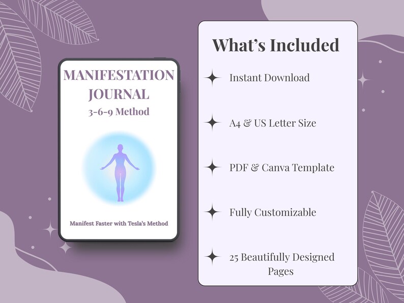 369 Manifestation Journal Printable | Law of Attraction Workbook | 21 ...