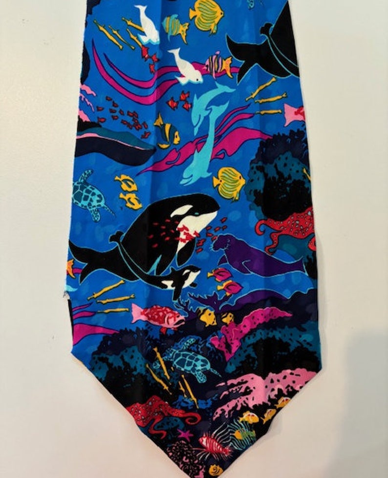 Fun Underwater Sea Themed Silk Tie for Crafting - Etsy
