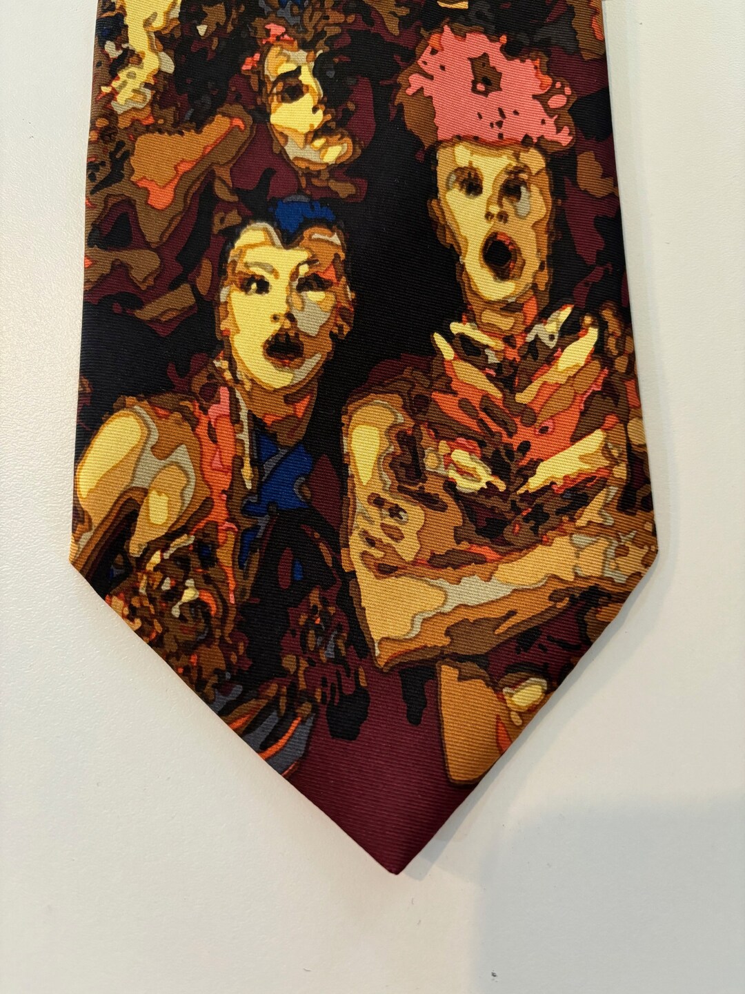 Wild and Crazy Faces Silk Tie for Crafting - Etsy