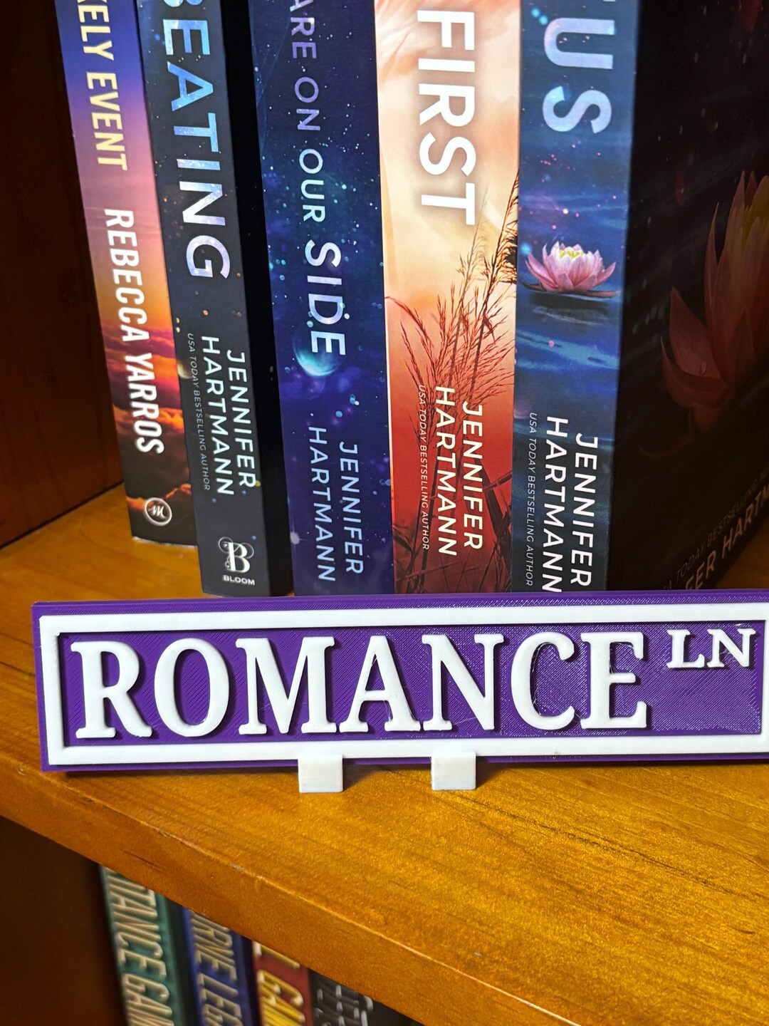 Romance Book Shelf Genre Sign - Etsy