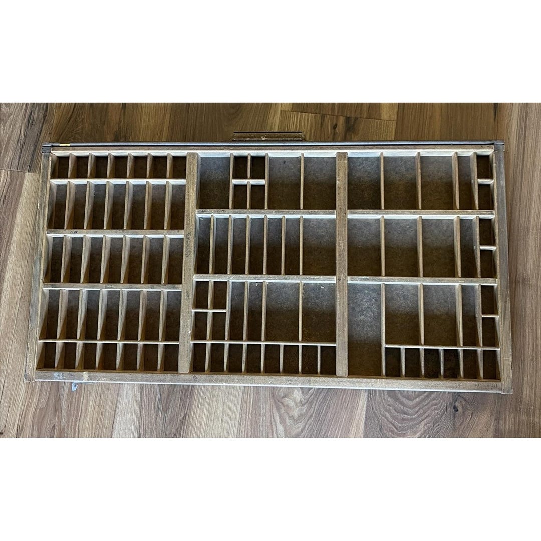 Hamilton Letterpress Tray Printers Type Case Drawer Shadow Box Display ...