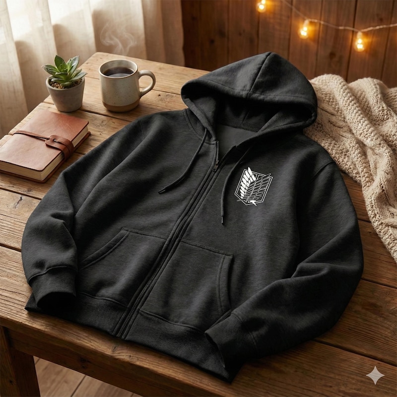 Anime Embroidered Zip Up - Etsy UK