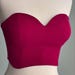Handmade Magenta Corset Crop Top – Sweetheart Strapless Bustier - Etsy