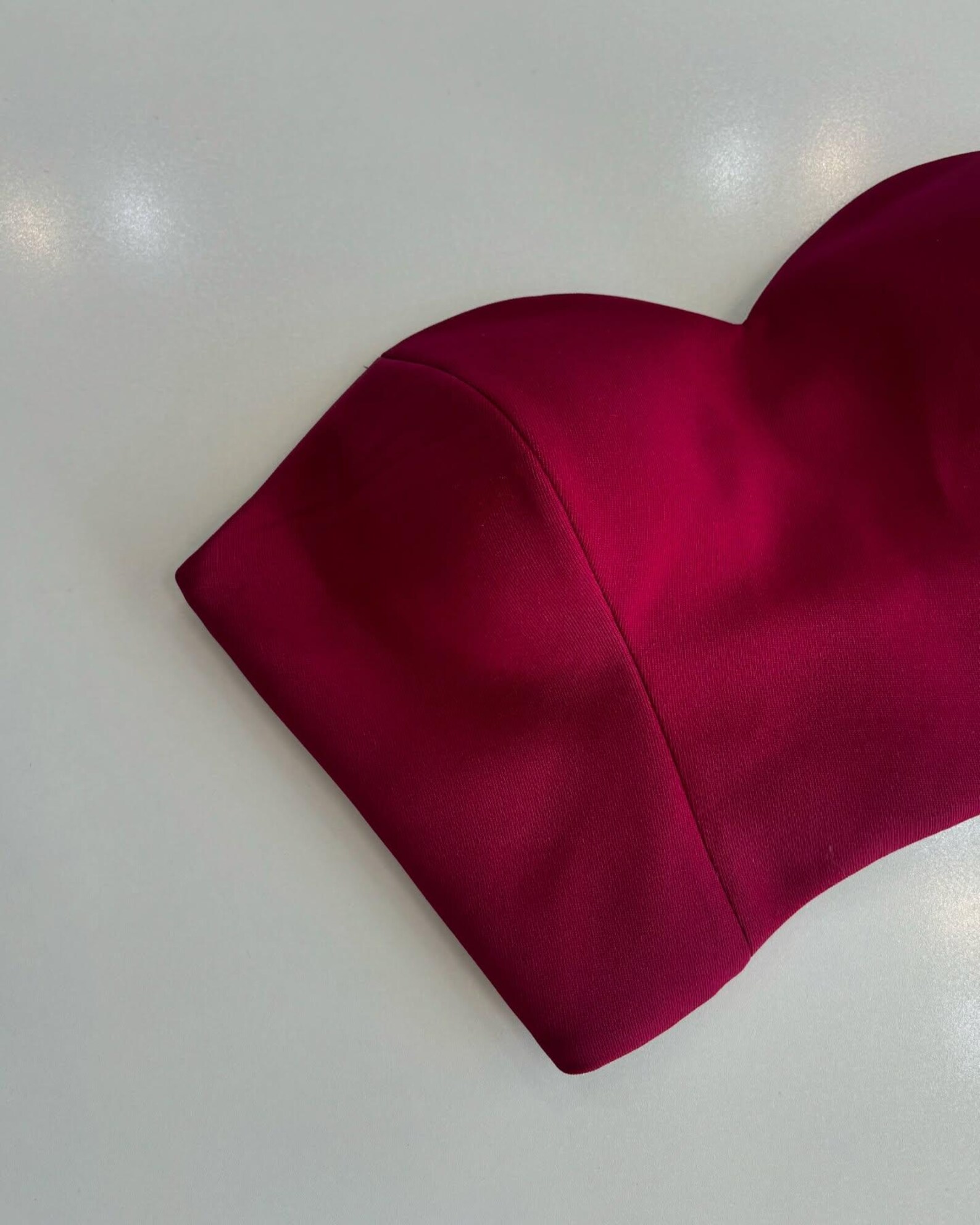 Handmade Magenta Corset Crop Top – Sweetheart Strapless Bustier - Etsy