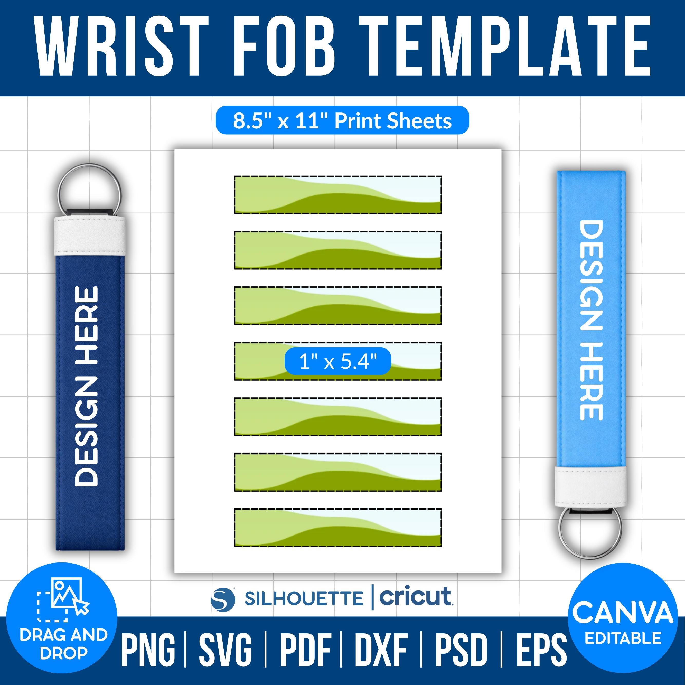 Wrist Fob Template Canva Frame, Wristlet Sublimation, Editable Wrist ...