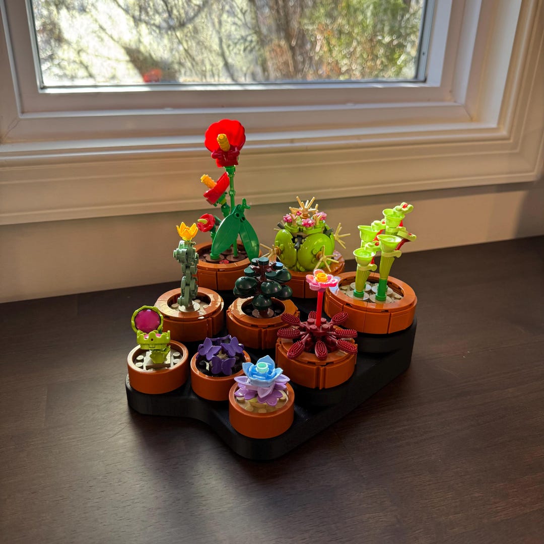 Tiny Plants Display Stand 10329 Custom Brick Planter Base - Etsy