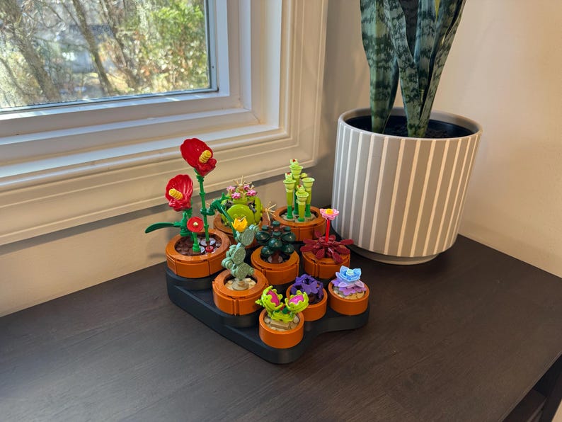 Tiny Plants Display Stand 10329 Custom Brick Planter Base - Etsy