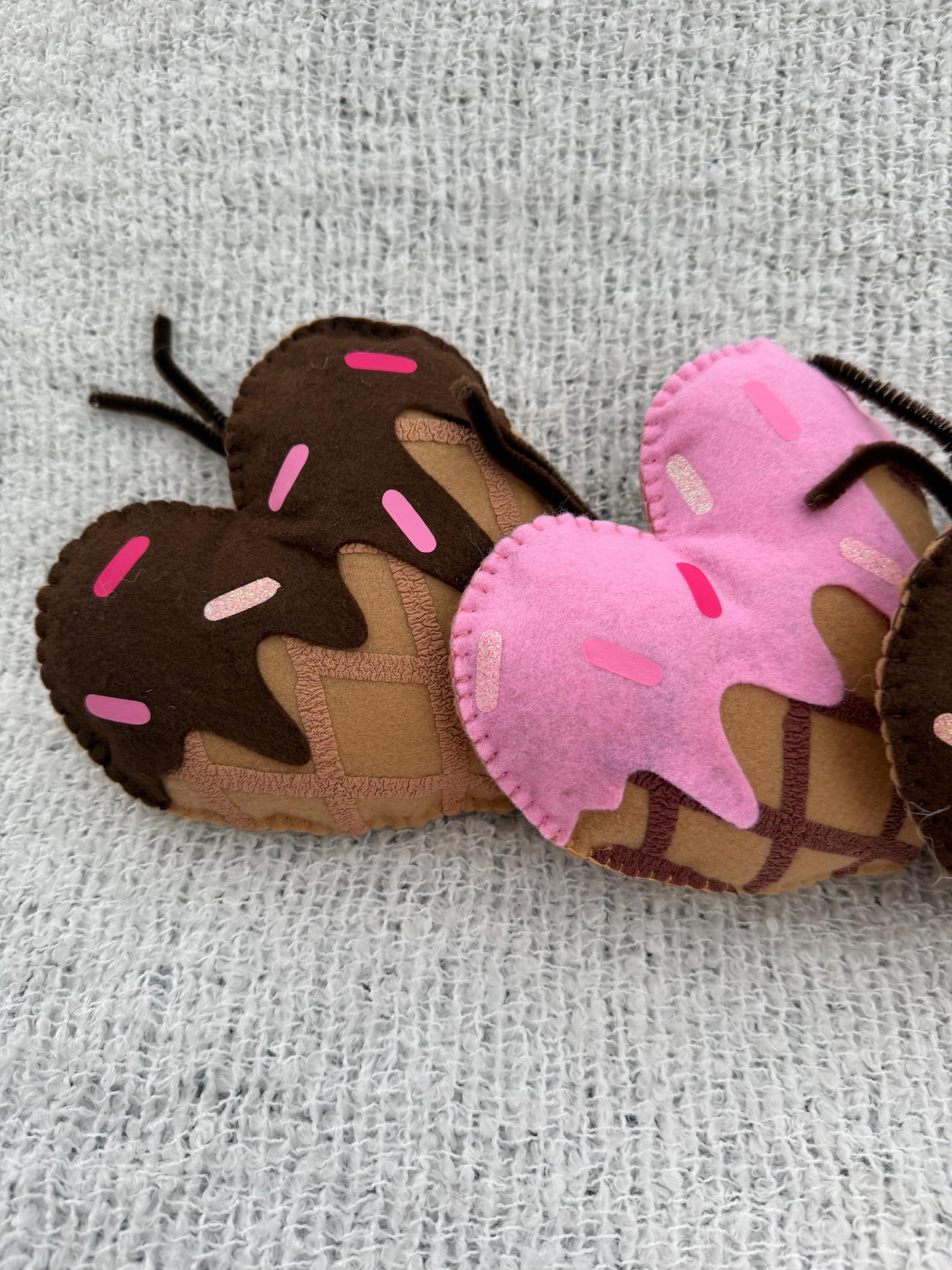 Waffle Felt Heart Wreath Attachment/ Valentine Decor/ Home Decor - Etsy