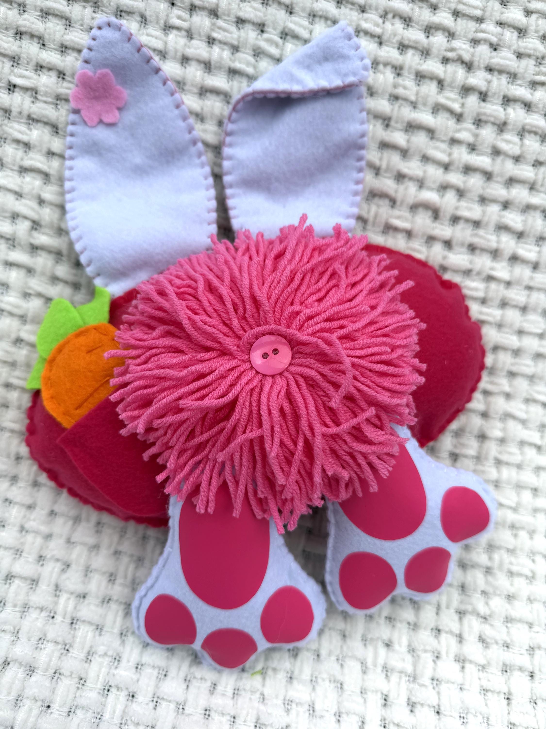 Easter Felt Bunny Wreath Attachment/ Easter Decor - Etsy