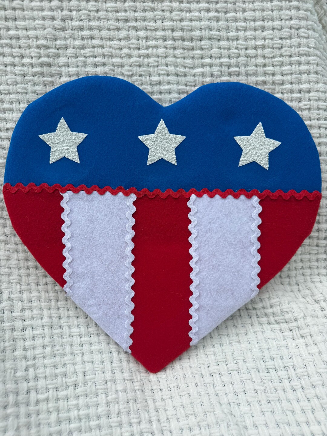 4th July/ Patriotic Felt Wreath Attachment/felt Heart - Etsy