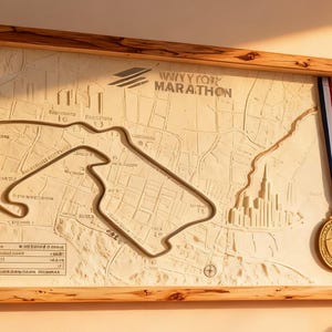 New 3D Marathon Route Map & Medal Display Frame | Personalized Runner ...