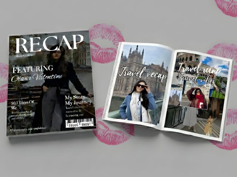 2025 Yearly Recap Magazine Canva Template | Year in Review Journal ...