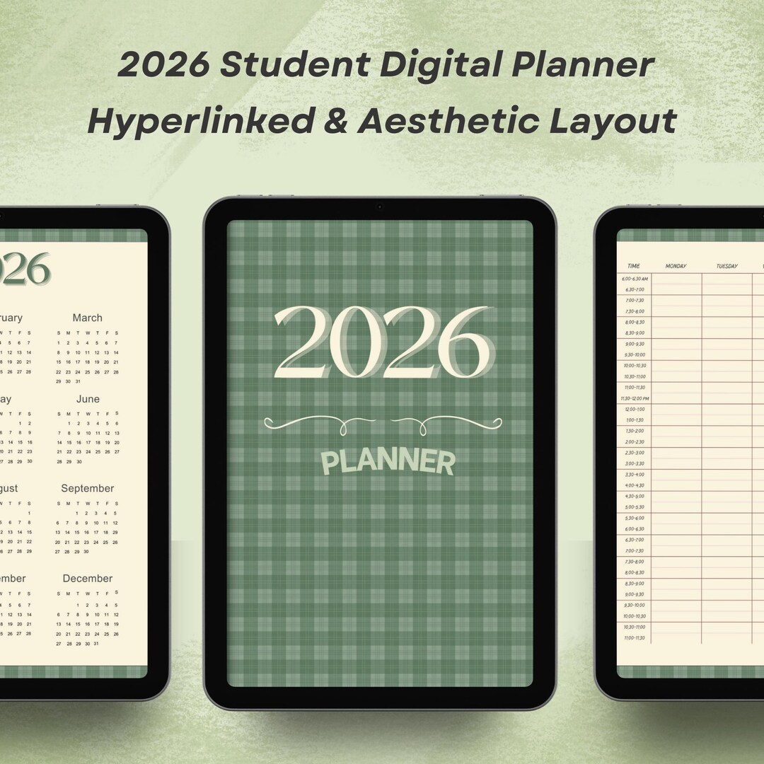 Academic Digital Planner for Students Weekly, Monthly, & Timetable ...