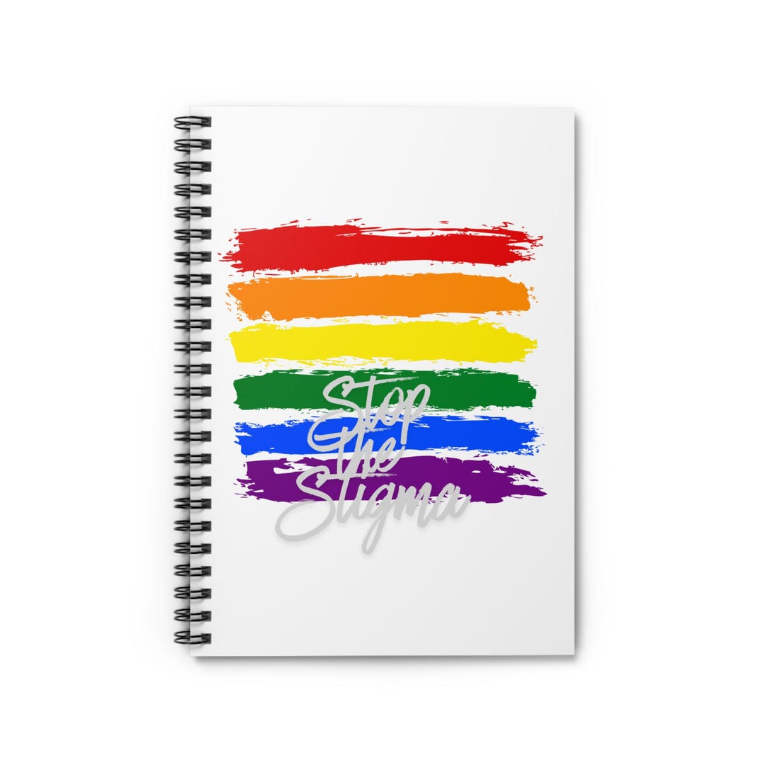 Rainbow 'stop the Stigma' Spiral Notebook | Mental Health Journal - Etsy