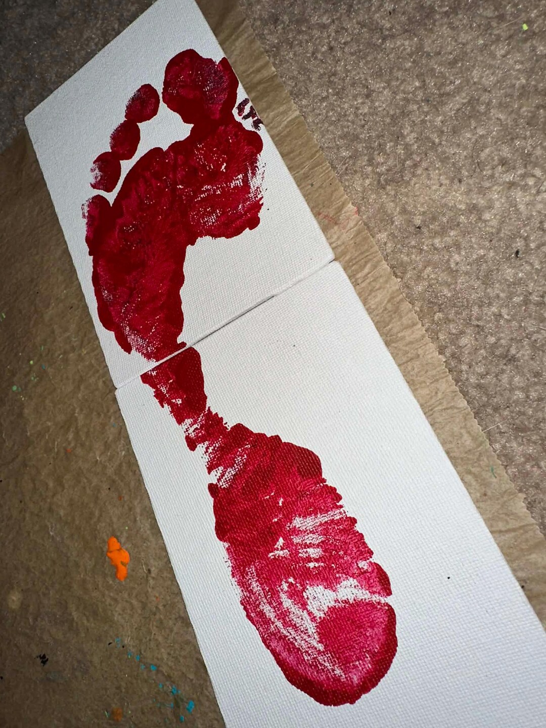 Survivor - Red Foot Print Painting - Etsy