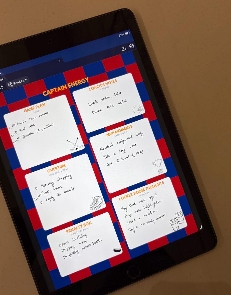 Off Campus Hockey Romance Notepad Planner | Printable + Digital | 3 ...