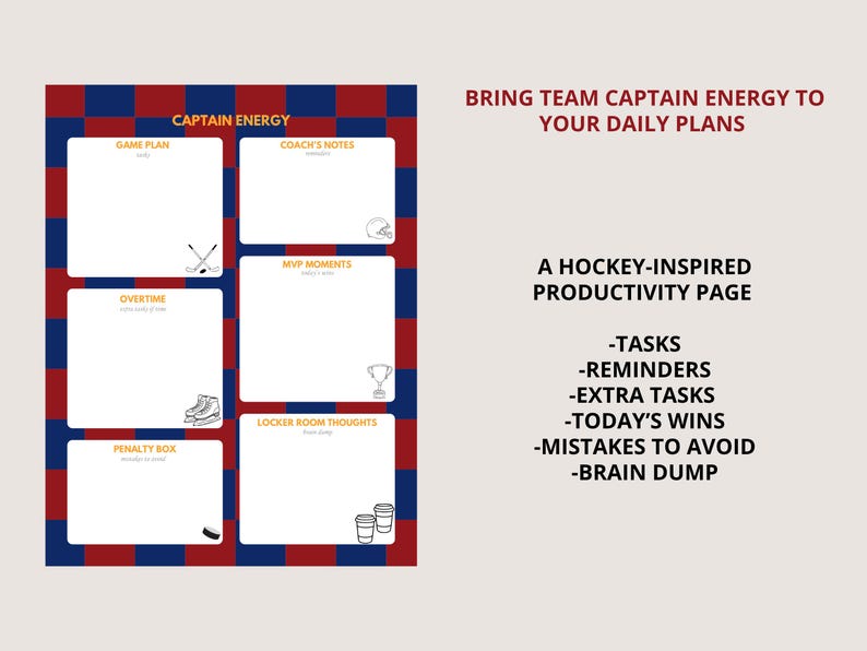 Off Campus Hockey Romance Notepad Planner | Printable + Digital | 3 ...