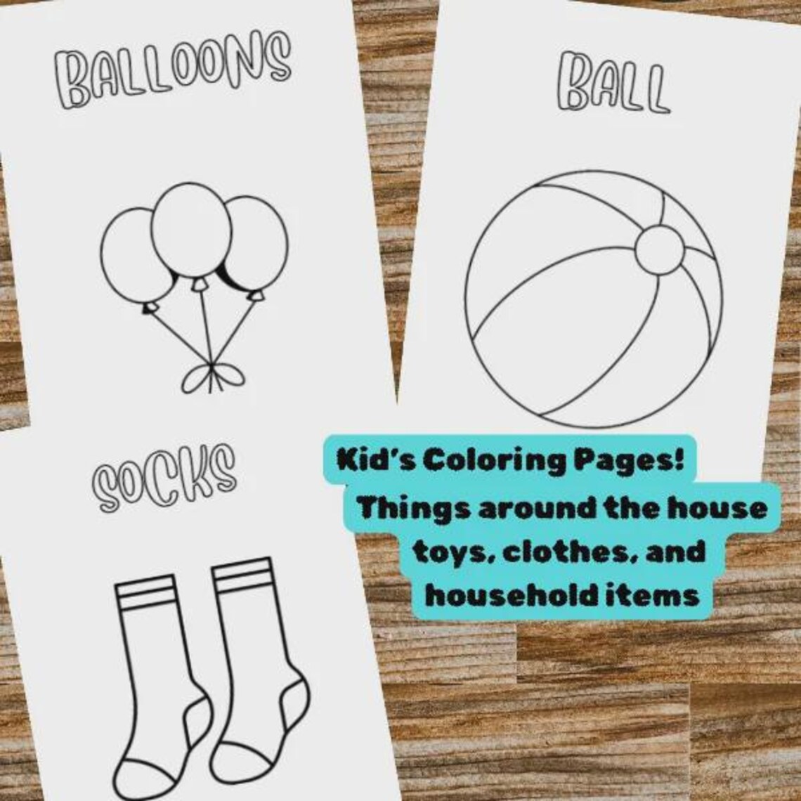 Everyday Objects Coloring Pages for Kids | 32 Printable Household Items ...
