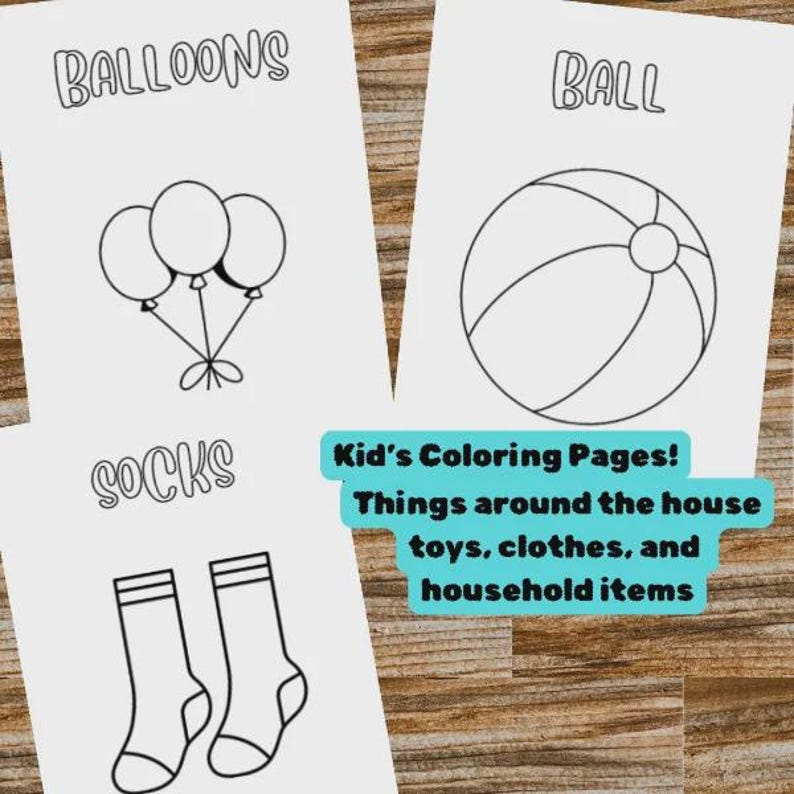 Everyday Objects Coloring Pages for Kids | 32 Printable Household Items ...