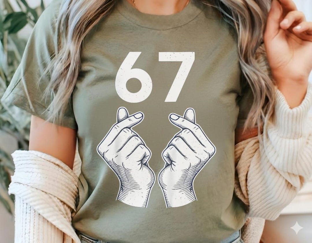 Funny Six Seven 6 7 Meme Gen Alpha Slang 6 7 Hands T-shirt, 67 Finger ...