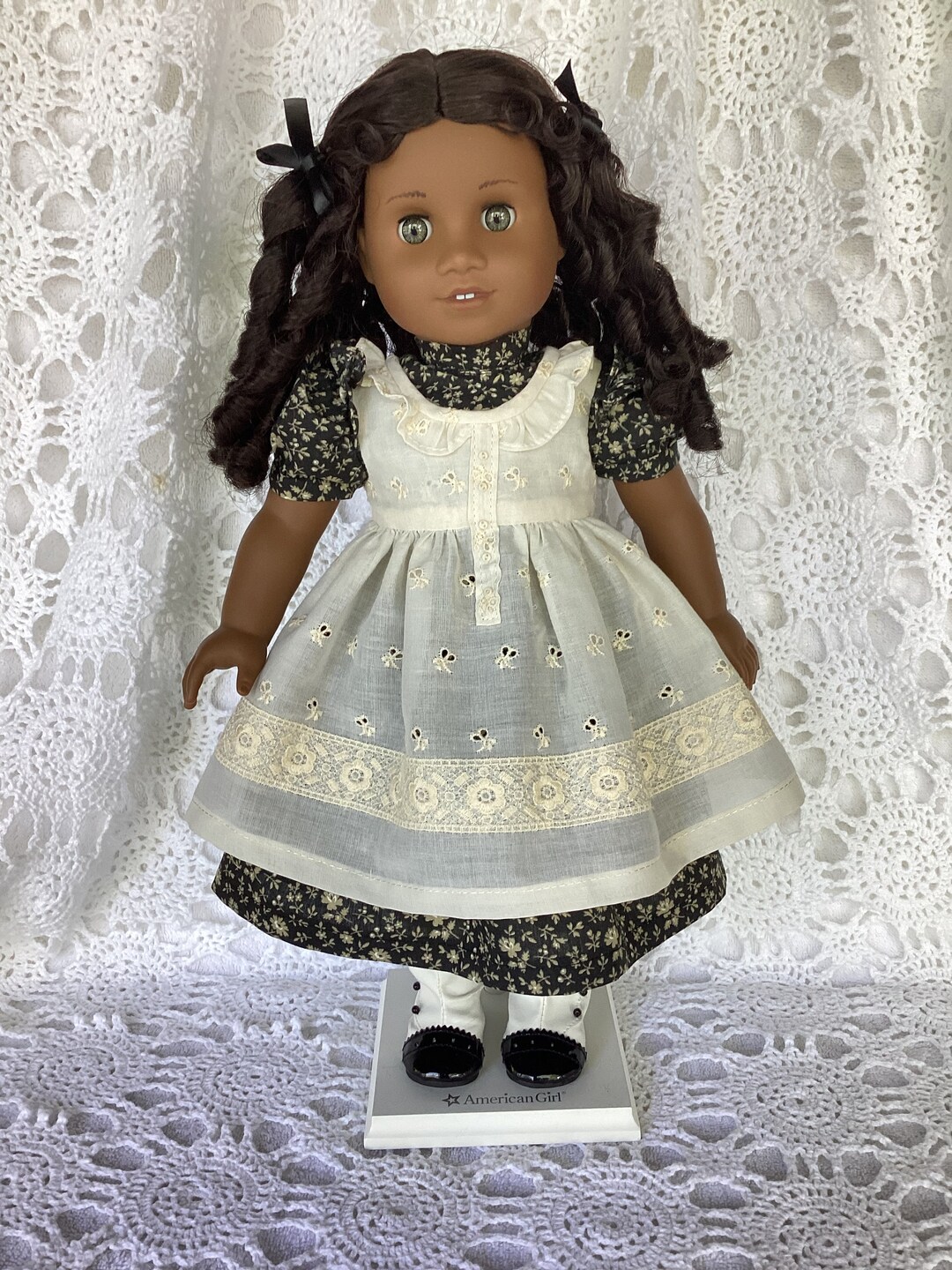 1850s Pioneer Prairie Dress and Pinafore. Historical Doll Dress for AG ...