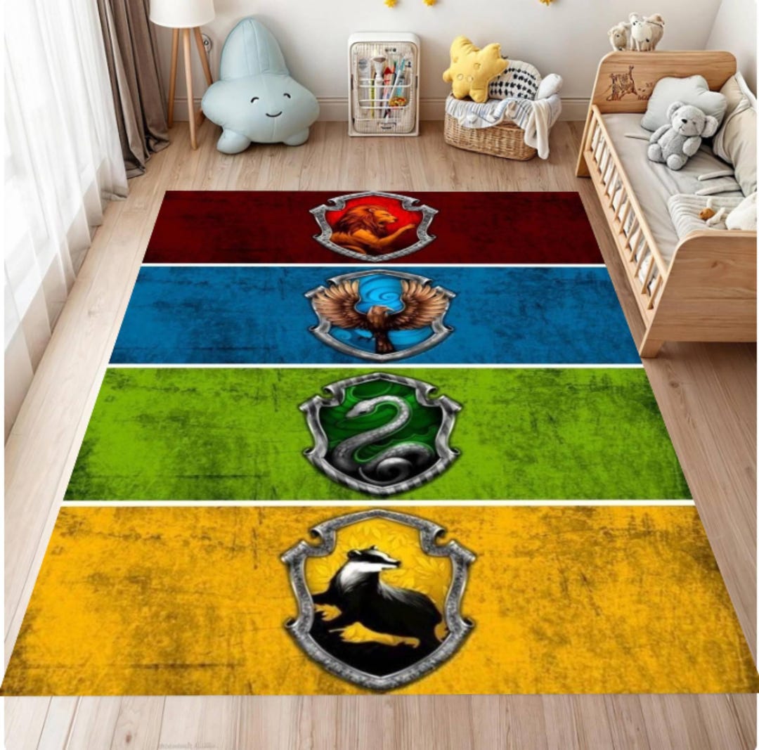Wizard House Crest Area Rug, Magic Kids Room Decor - Etsy