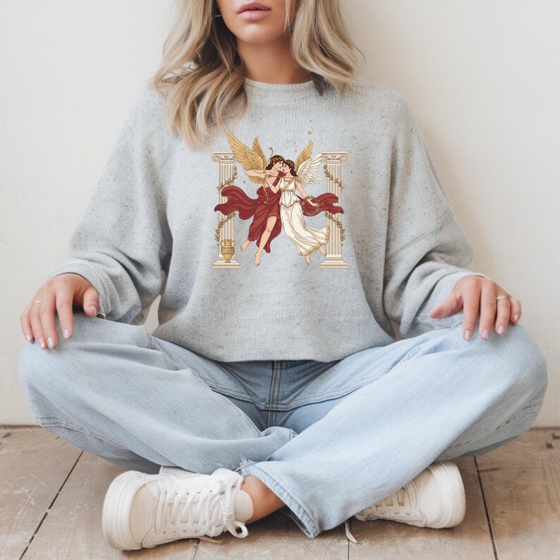 Eros and Psyche T-shirt, Greek Mythology Cupid, Dark Academia Clothing ...