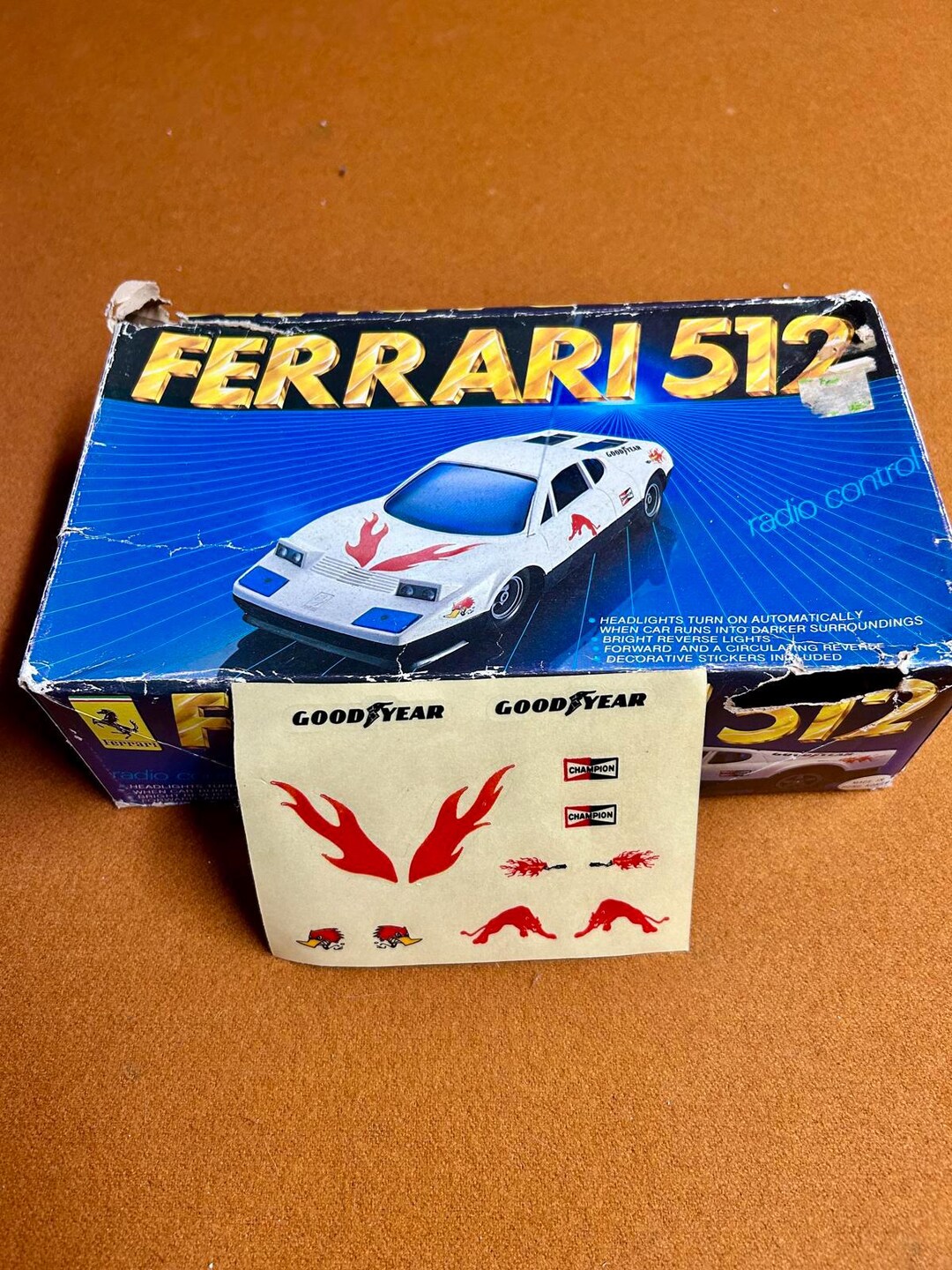 1980s Ferrari 512 R/C Toy Car Complete Set - Etsy