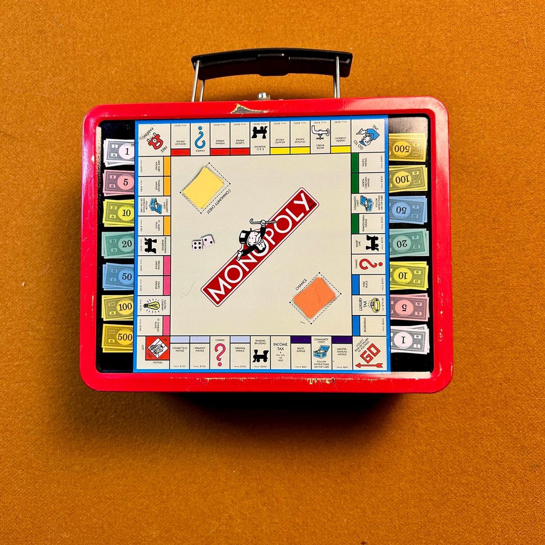 Vintage 1998 Monopoly Metal Tin Lunch Box - Etsy