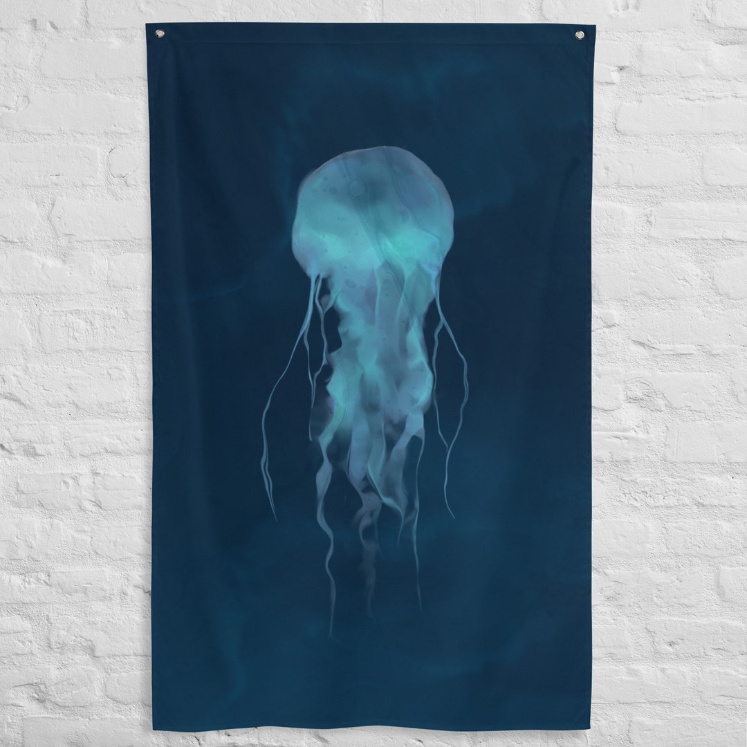 Blue Jellyfish Flag - Etsy