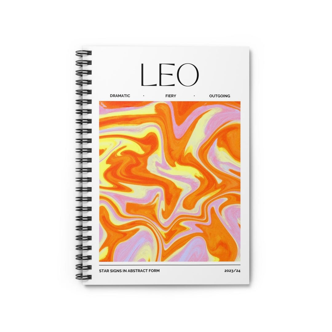Leo Zodiac Swirl Spiral Notebook | Ruled Notebook - Etsy