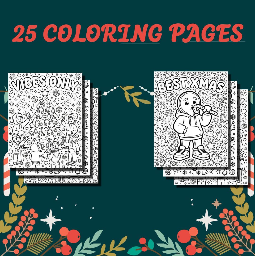 Gen Z Christmas Coloring Book – Funny Slang, Teens & Kids (PDF) - Etsy UK