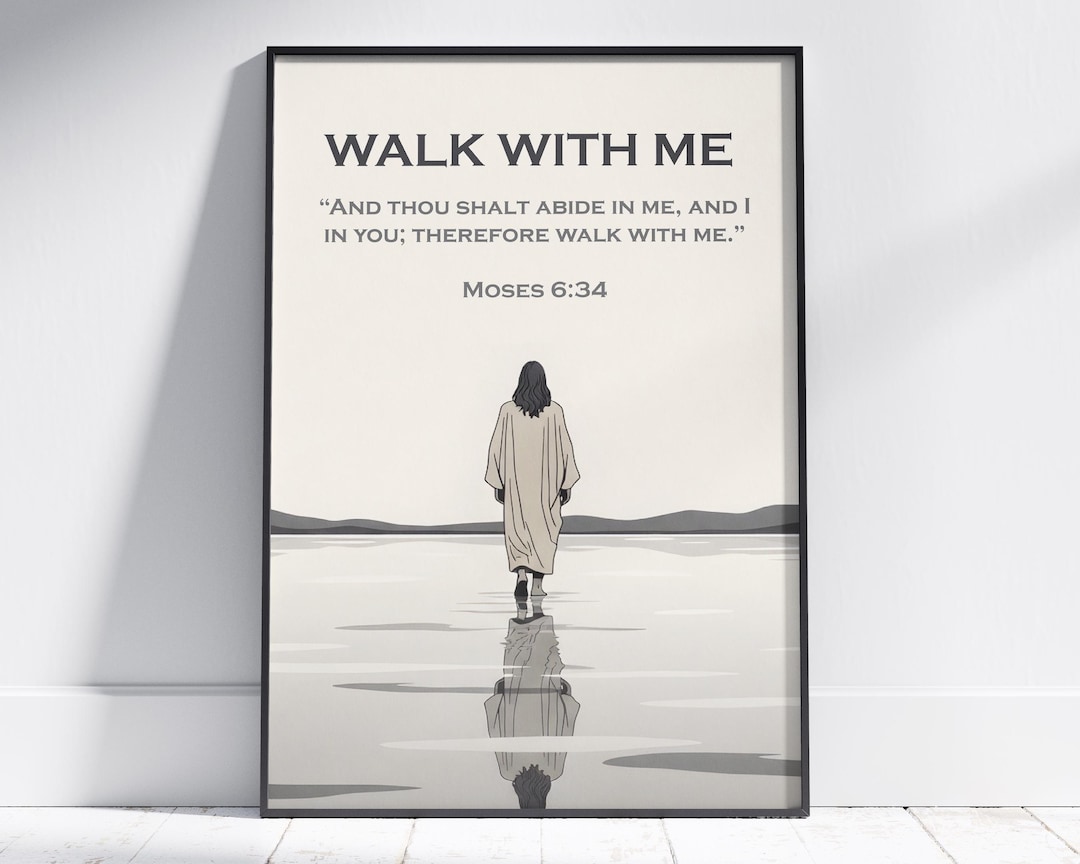 2026 LDS Youth Theme Print, Walk With Me Moses 6:34, Jesus Christ Art ...