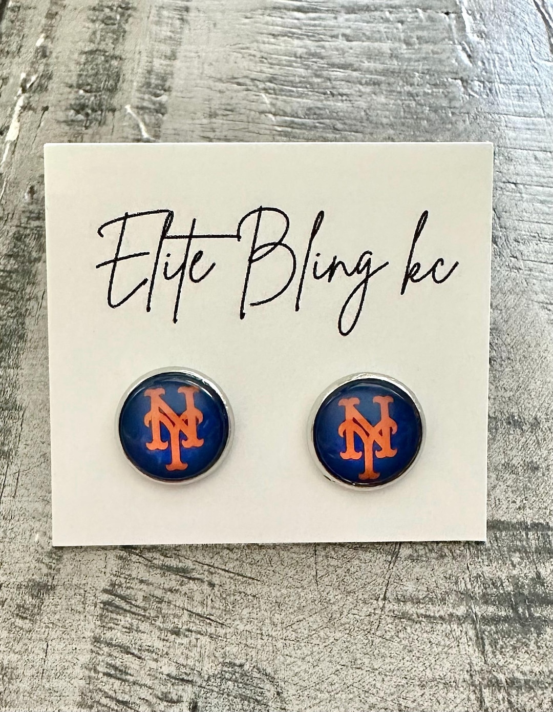 New York NY Mets Stud or Dangle Earrings | 12mm - Etsy