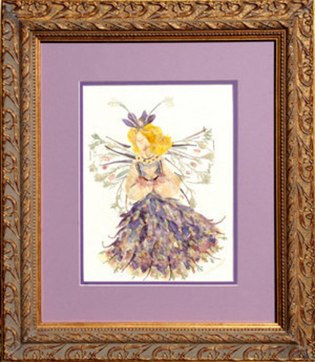 Fairy Flower Art Real Pressed Flower Fairy Picture *woodland Faery ...
