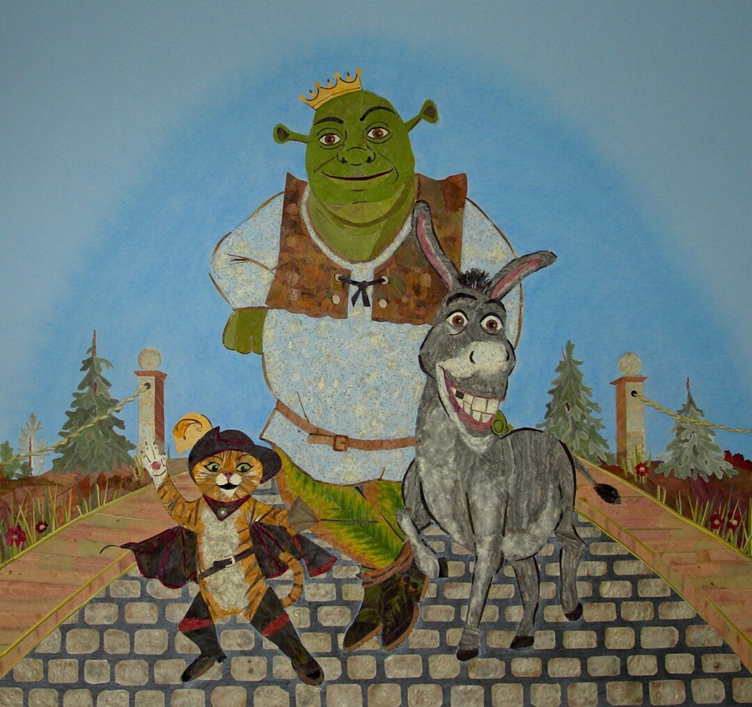 Disney *shrek* Fantasy Flower Picture Giclee PRINT Fairy Tale Disney ...