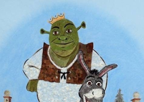 Disney *shrek* Fantasy Flower Picture Giclee PRINT Fairy Tale Disney ...