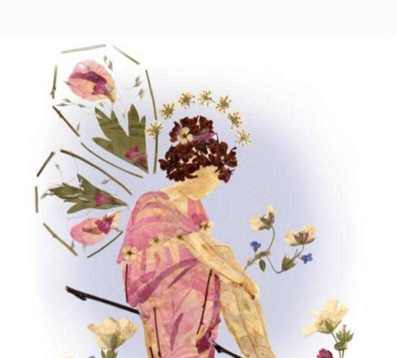 Magical *fairy of Mercy* Flower Art PRINT 8x10 Original Design ...