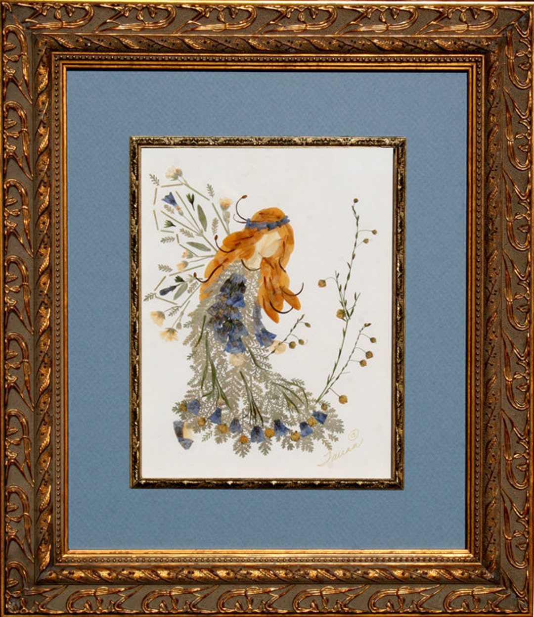 REAL Flower Fairy Art Pressed Flower Petals Faery Wings Original ...
