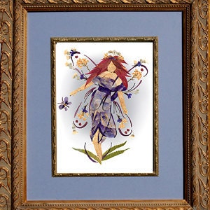Flower Fairy Picture REAL Pressed Flower Fairies Wings Faery Tale ...